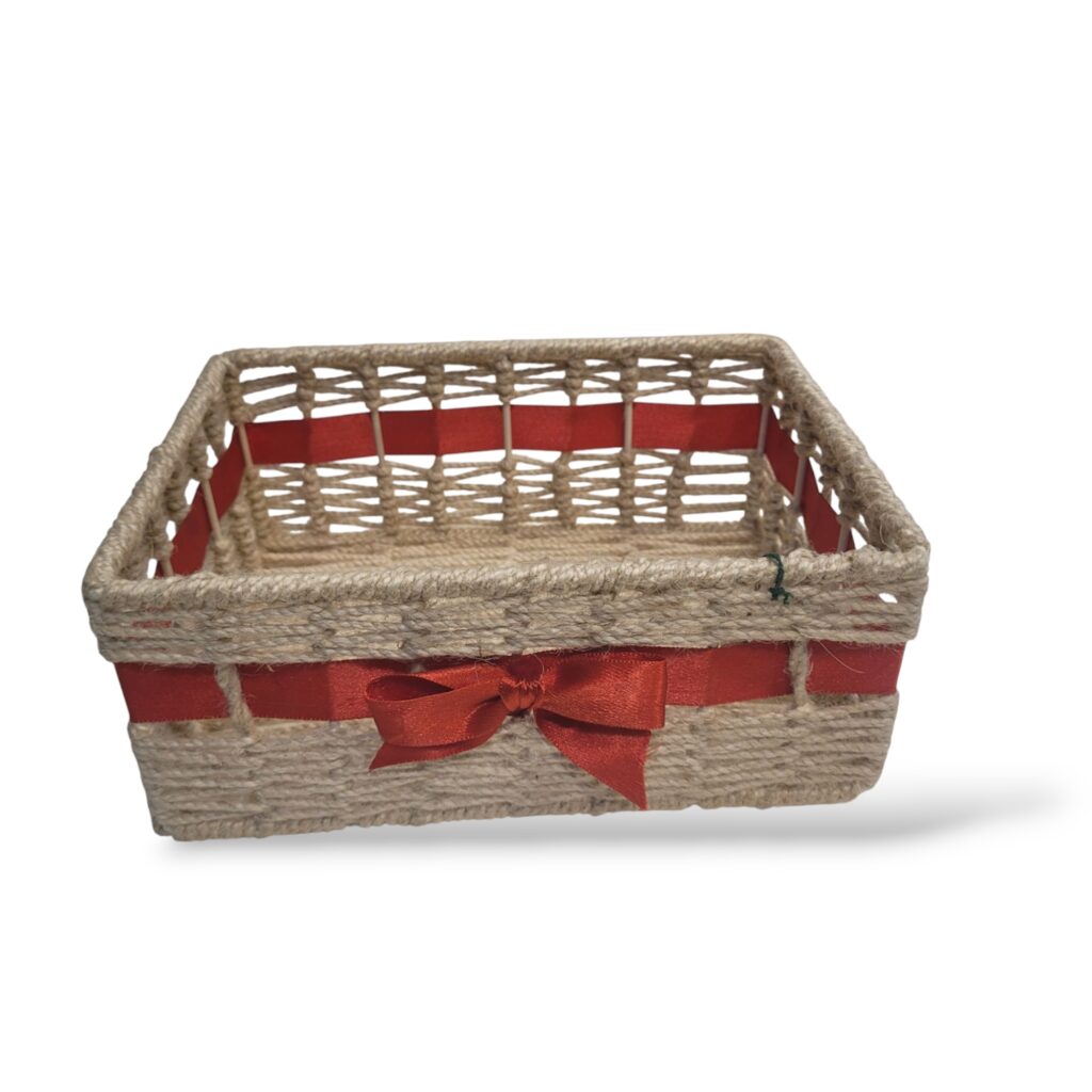 Ribbon Rustle - Jute Gift Basket - LF DZYN STUDIO - the hamper experts