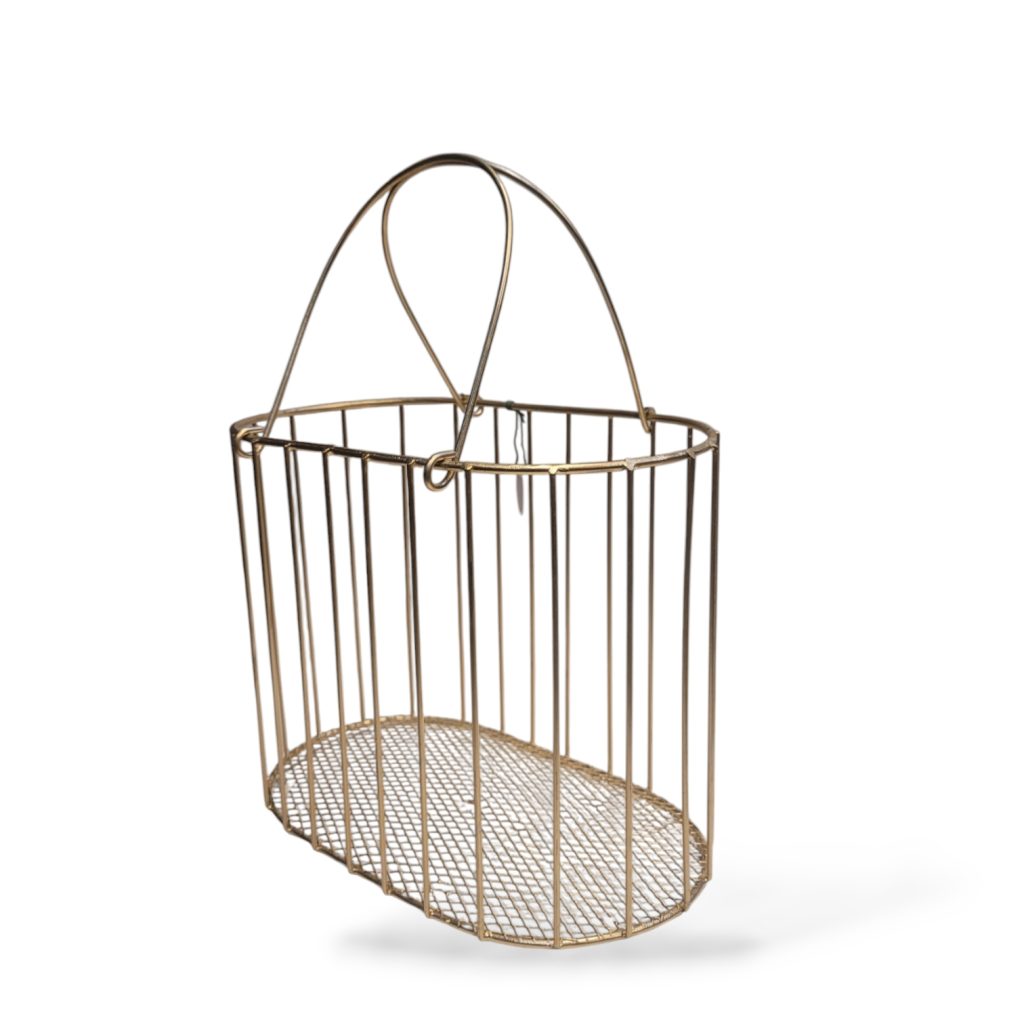 Gilded Lines - Oval Metal Display Basket - LF DZYN STUDIO - the hamper ...
